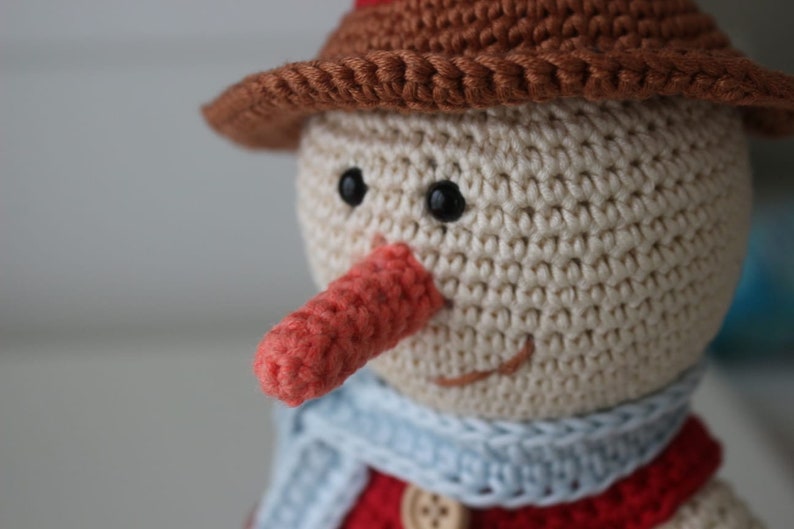 Kevin the Snowman Finished Amigurumi Toy, NOT Pattern. Festive Winter ...