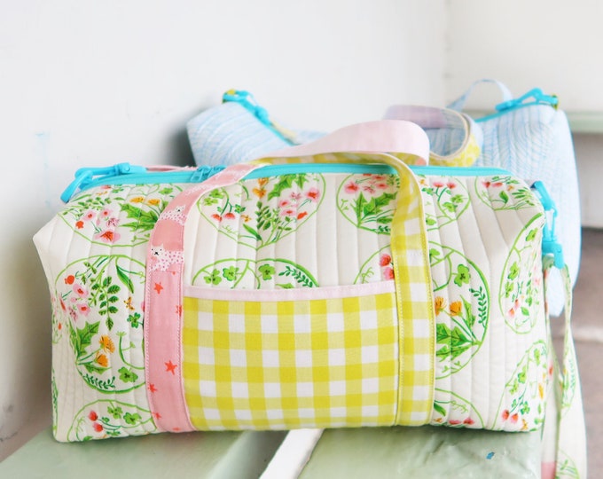 PDF Holland Duffle Pattern || Quilted Boxy Duffle Bag PDF Pattern ...