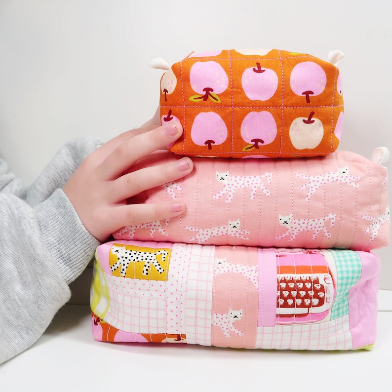 Quilted Boxy Pouch Digital Sewing Pattern PDF Video - Etsy