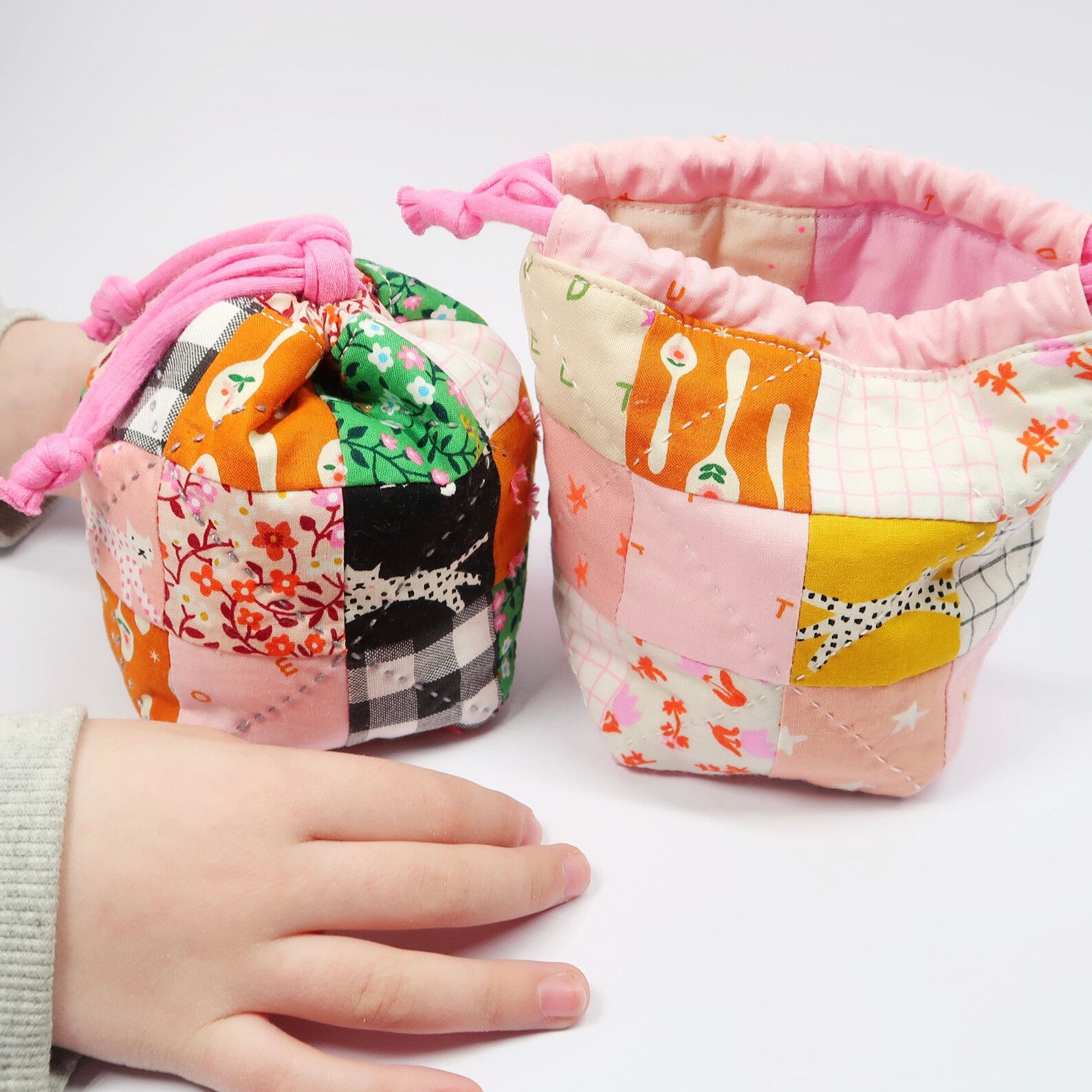 Kinchaku - Digital Sewing Pattern (PDF), Two Sizes and Styles, Quilted ...