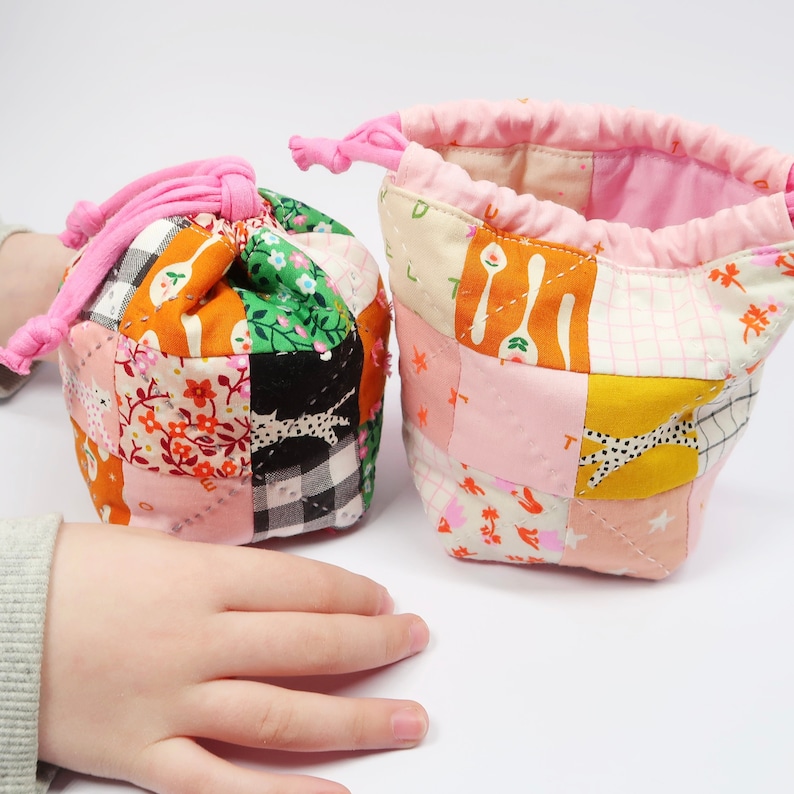 Kinchaku - Digital Sewing Pattern (PDF), Two Sizes and Styles, Quilted ...