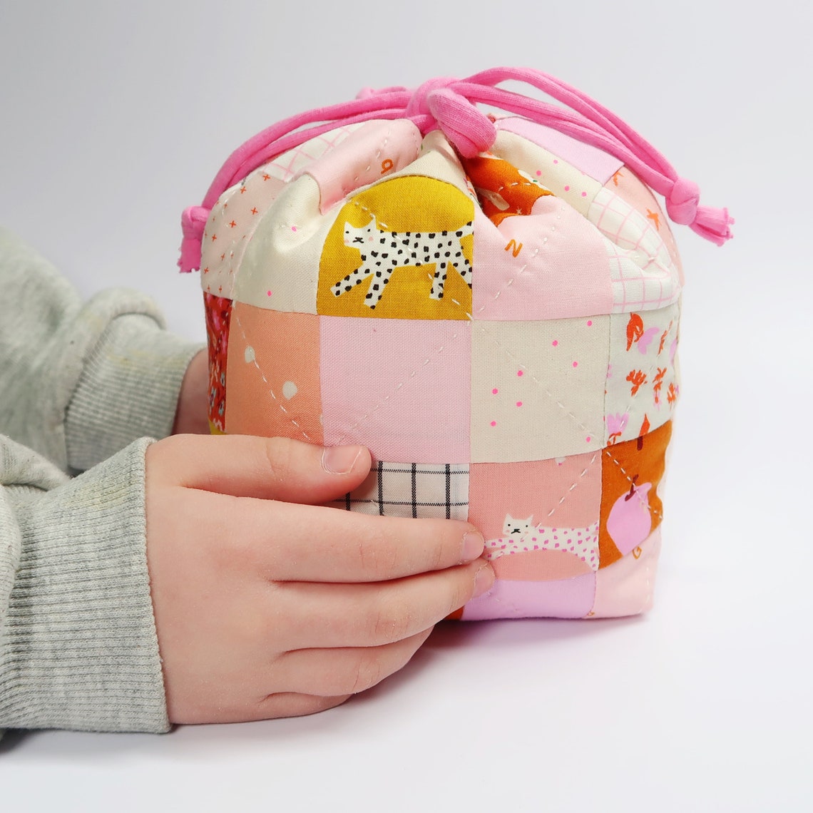 Kinchaku - Digital Sewing Pattern (PDF), Two Sizes and Styles, Quilted ...