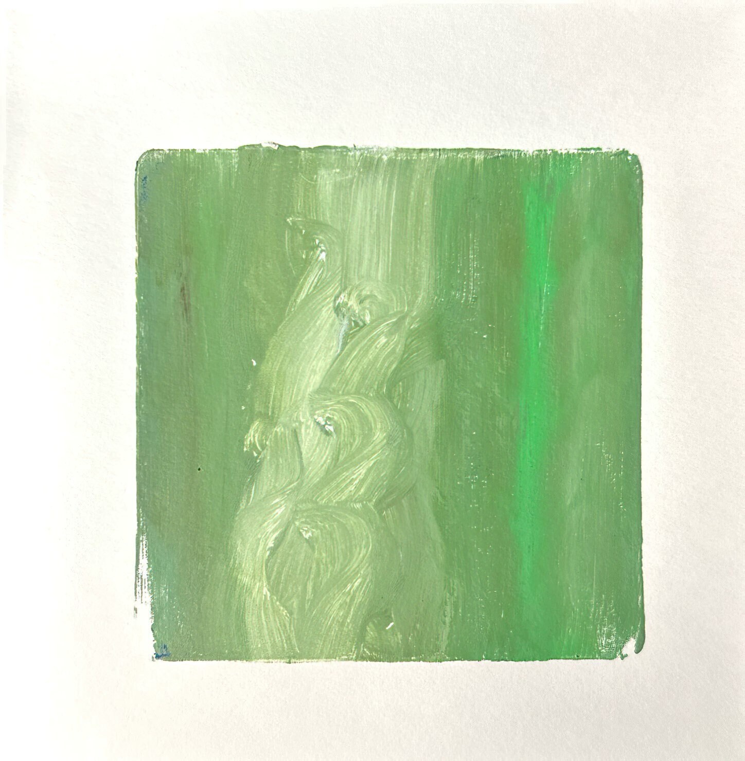 Series 030: Green Series 2021 ORIGINAL Miniature Painting Acrylic on ...