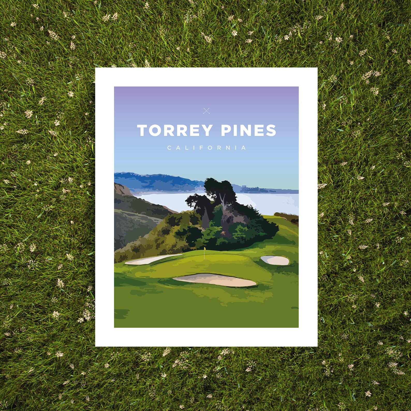 Torrey Pines | California | Golf | Travel | Print | Poster | Gift ...