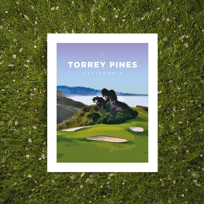 Torrey Pines | California | Golf | Travel | Print | Poster | Gift ...