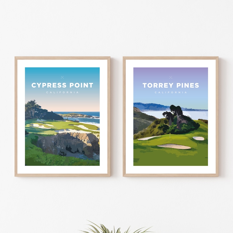 Torrey Pines | California | Golf | Travel | Print | Poster | Gift ...