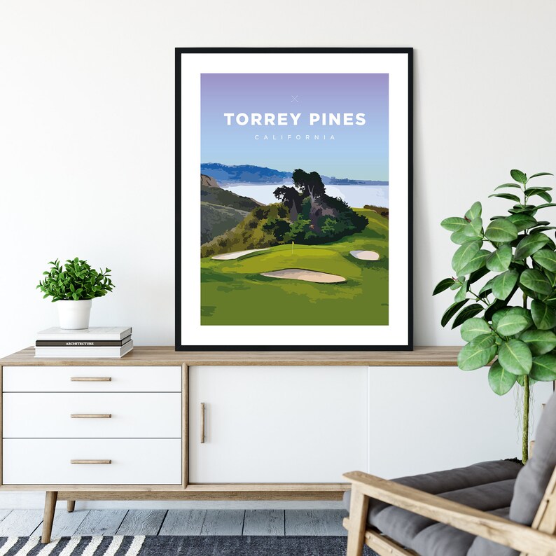 Torrey Pines | California | Golf | Travel | Print | Poster | Gift ...