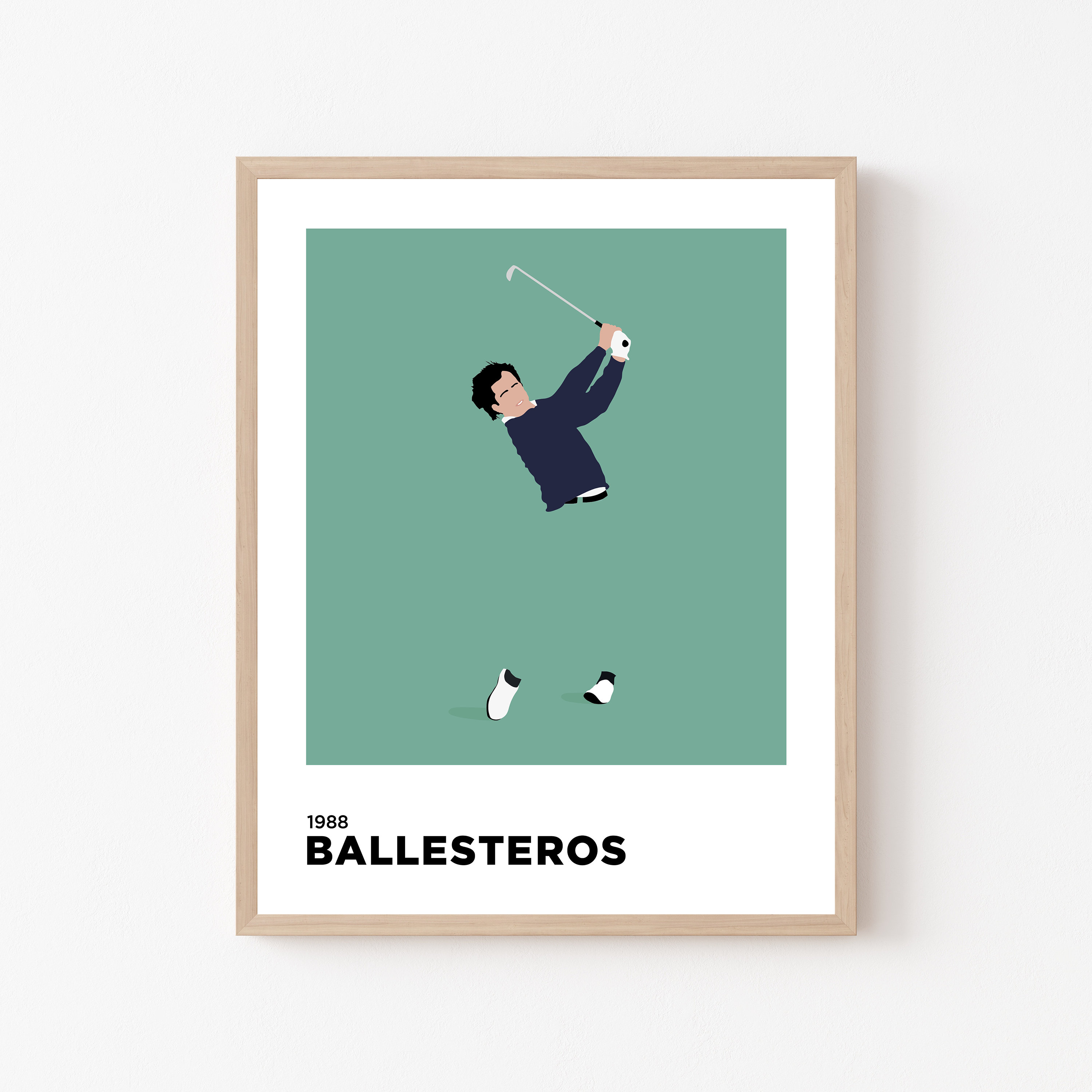 Seve Ballesteros | 1988 | Golf | Travel | Print | Poster | Gift | Home ...