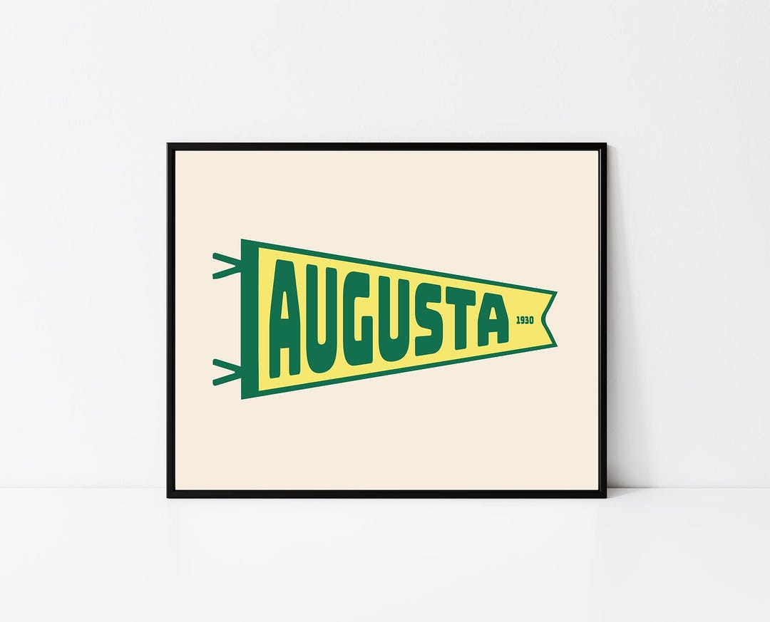 Augusta Pennant Flag | Golf | Travel | Print | Poster | Gift | Home ...