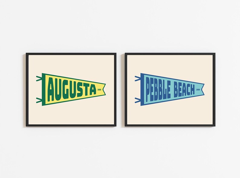 Augusta Pennant Flag | Golf | Travel | Print | Poster | Gift | Home ...