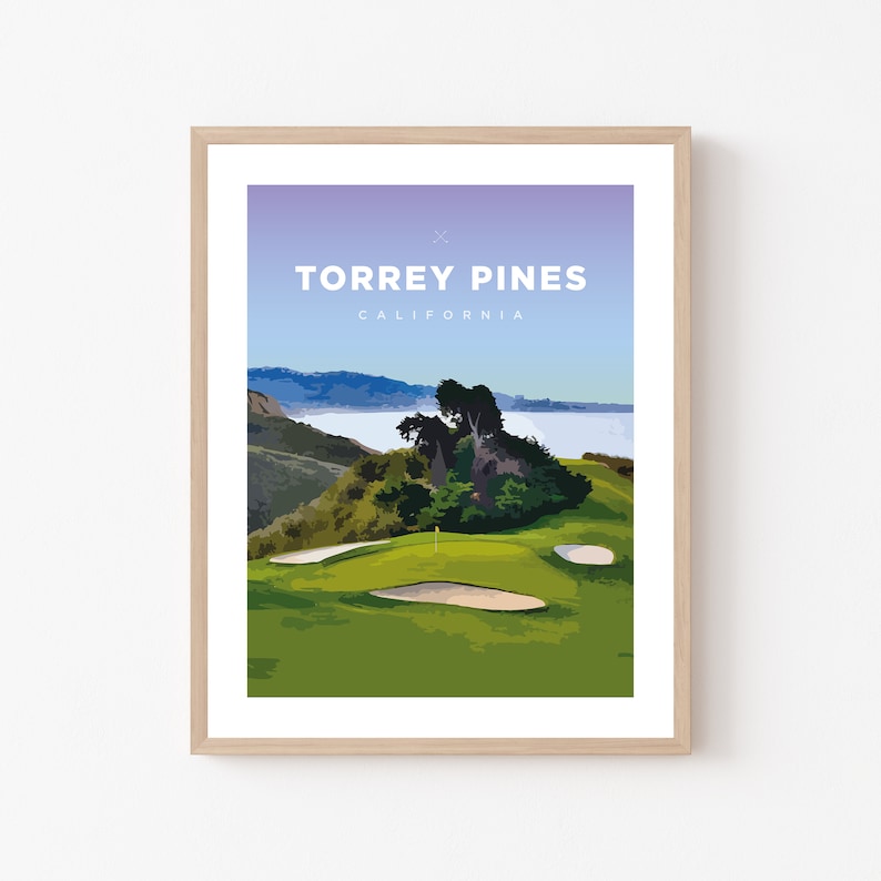 Torrey Pines | California | Golf | Travel | Print | Poster | Gift ...
