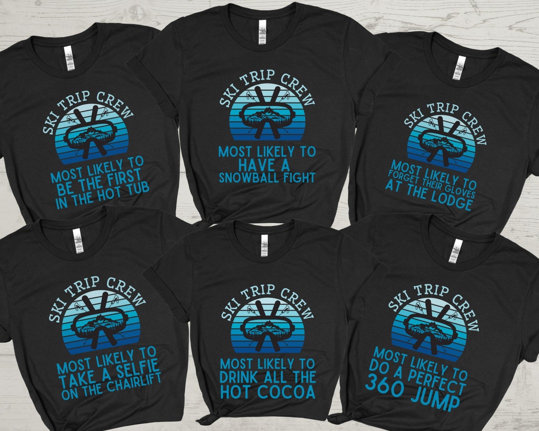 Custom Matching Family Vacation Shirts, Personalized Ski Trip Shirts ...