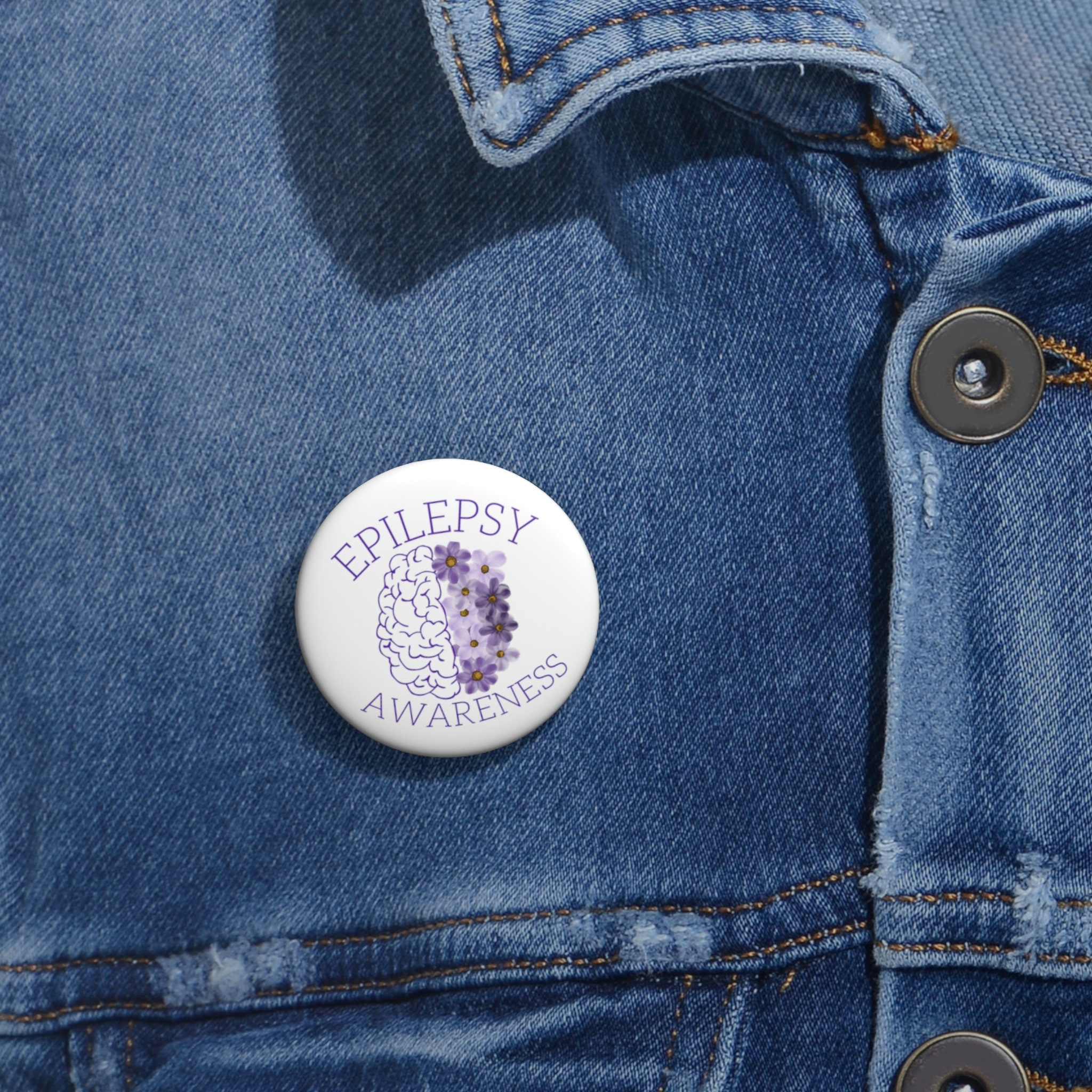 Epilepsy Pin, Epilepsy Awareness Badge, Epilepsy Warrior Pin, Purple ...