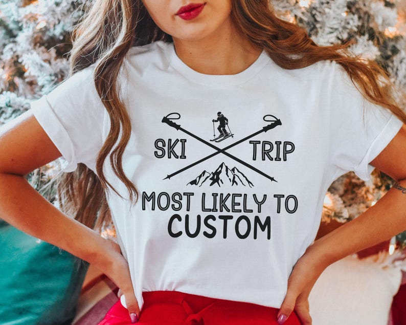 Custom Matching Family Vacation Shirts, Personalized Ski Trip Shirts ...