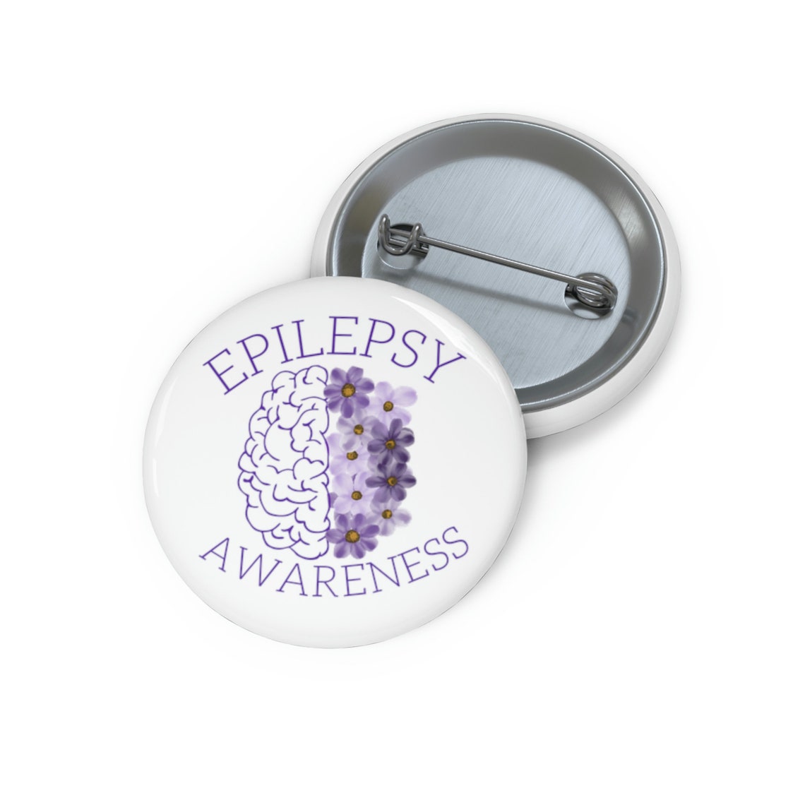 Epilepsy Pin, Epilepsy Awareness Badge, Epilepsy Warrior Pin, Purple ...