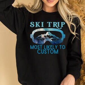 Custom Matching Family Vacation Sweatshirts, Personalized Ski Trip ...
