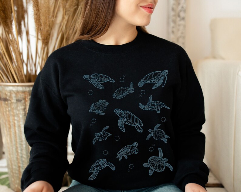 Sea Turtle Sweatshirt Sea Turtle Gifts Turtle Lover Gift - Etsy