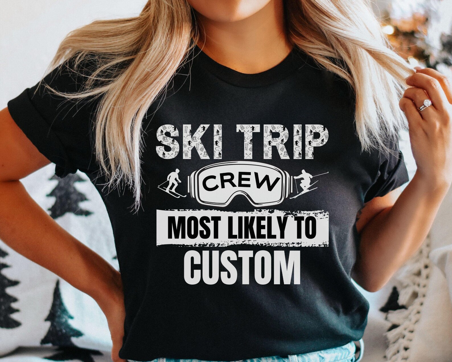 Custom Matching Family Vacation Shirts, Personalized Ski Trip Shirts ...