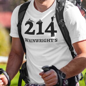 Lake District T-shirt, 214 Wainwright Club, Fell Walking Tee, Cumbria ...