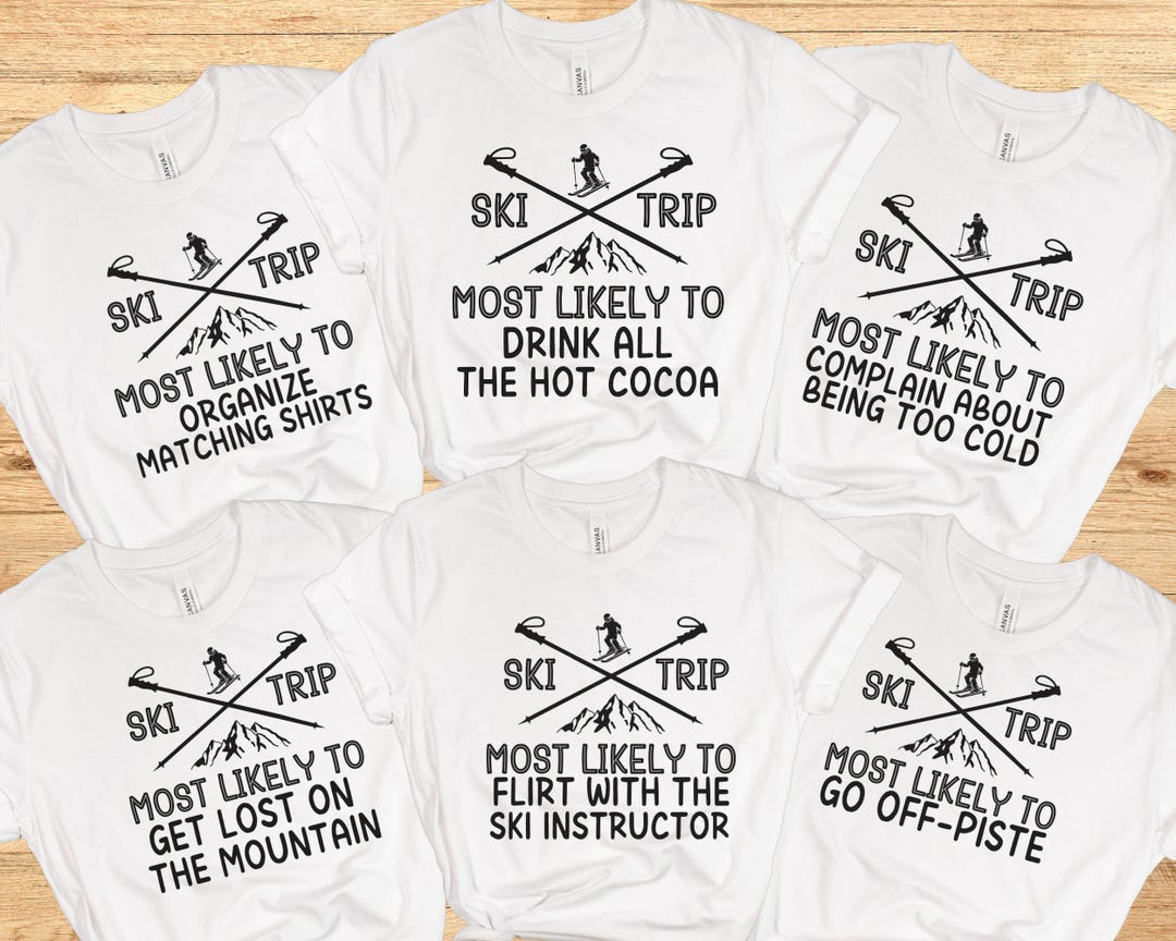 Custom Matching Family Vacation Shirts, Personalized Ski Trip Shirts ...