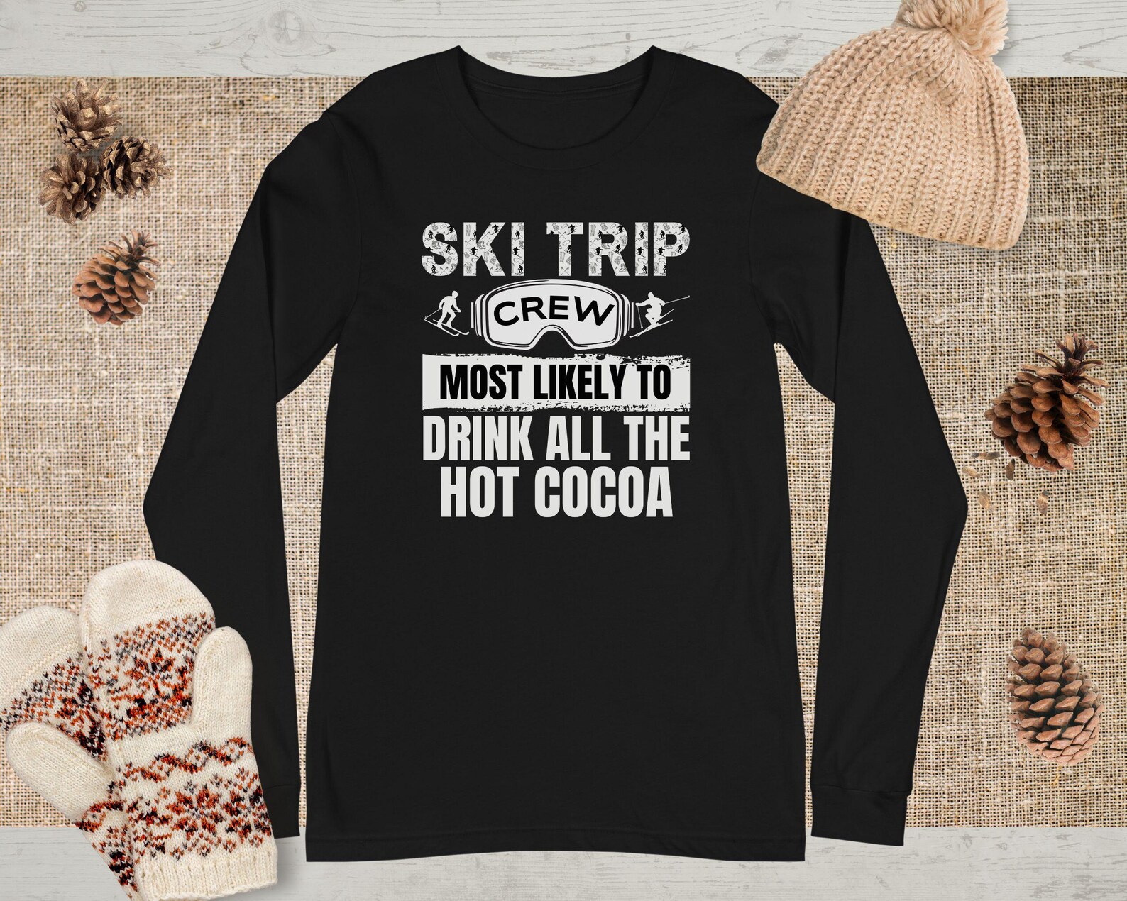 Custom Matching Family Vacation Shirts, Personalized Ski Trip Shirts ...