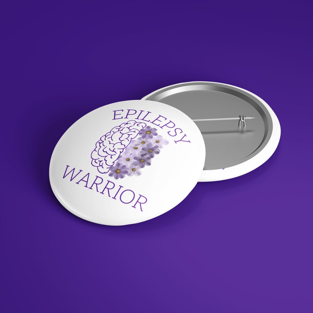 Epilepsy Pin, Epilepsy Awareness Badge, Epilepsy Warrior Pin, Purple ...