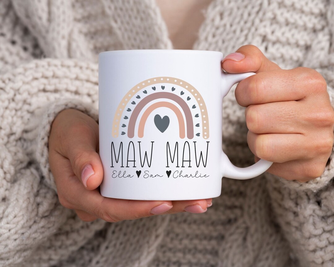 Personalised Maw Maw Mug, Custom Maw Maw Gifts, Pregnancy Announcement ...