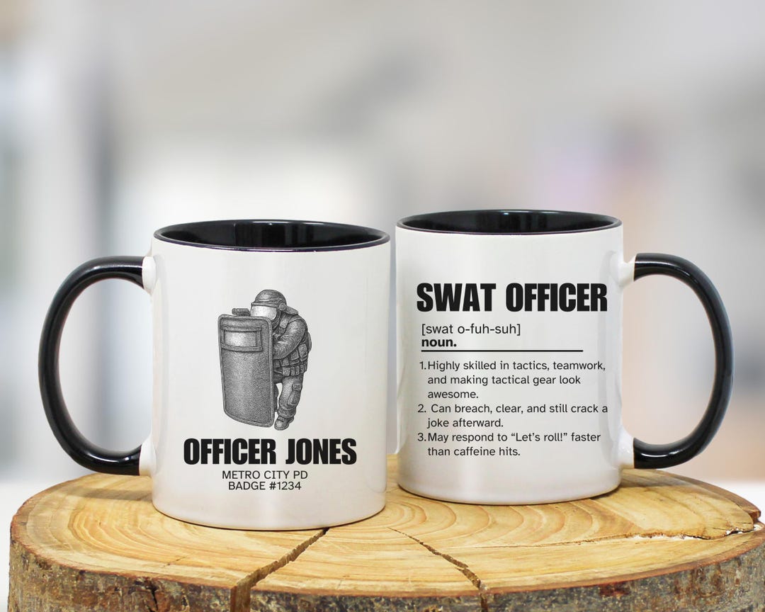 Personalized SWAT Officer Mug, Custom Name Police Graduate Gift for ...