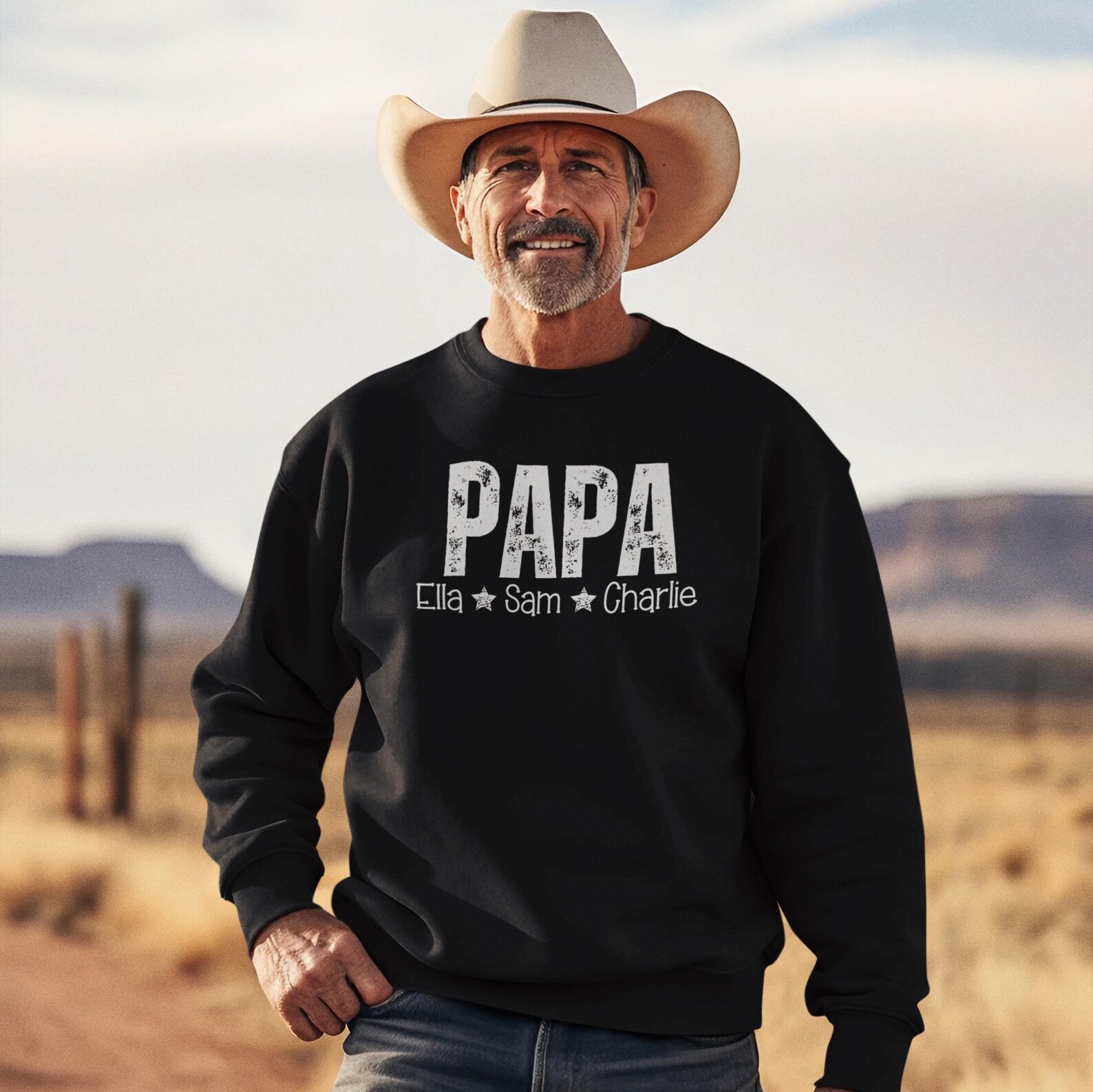Personalised Papa Sweatshirt, Custom Papa Gifts, Pregnancy Announcement ...