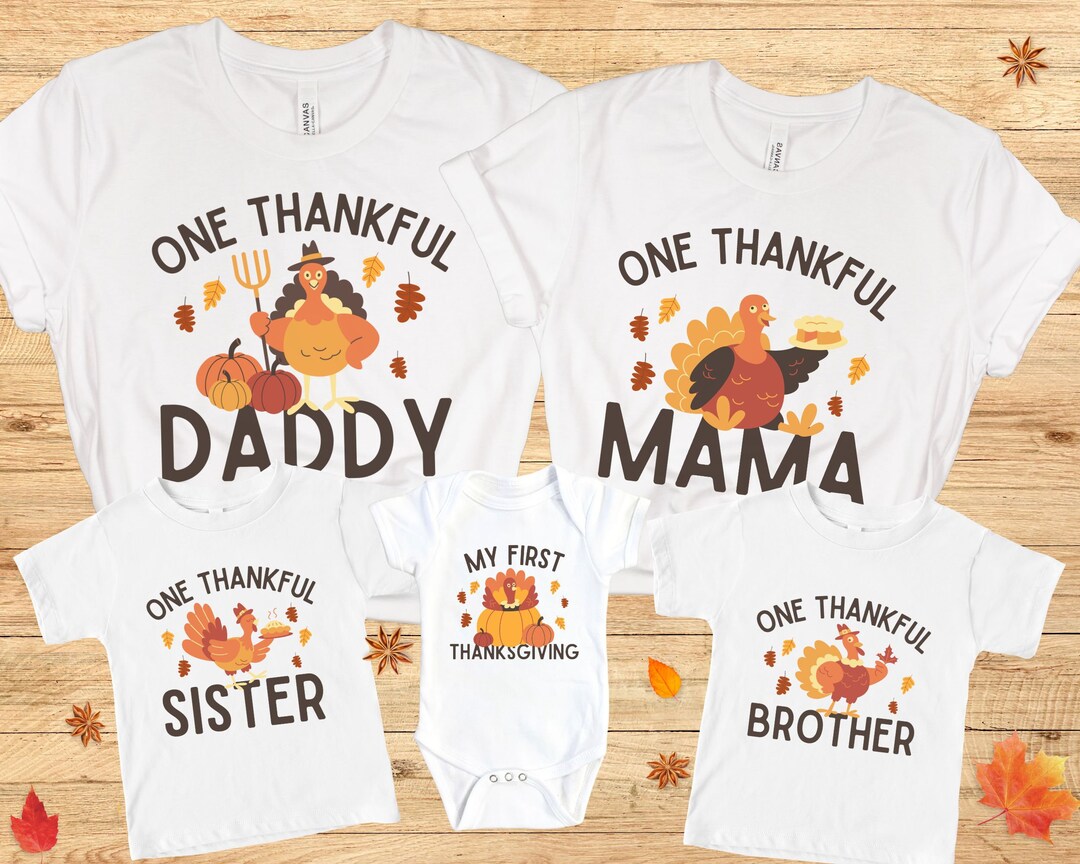 Matching Family Thanksgiving Shirts, Turkey Shirt, Thankful Mama T ...