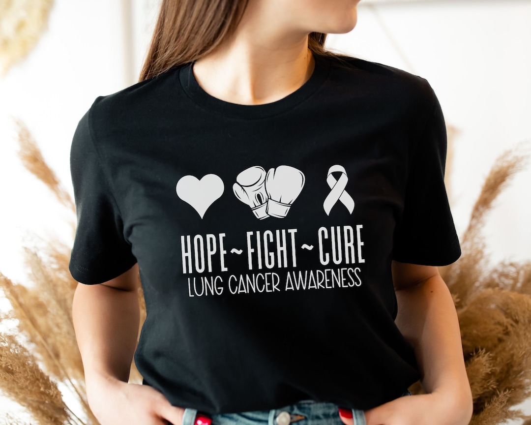 Lung Cancer Shirt, Lung Cancer Support Shirt, Lung Cancer Awareness ...