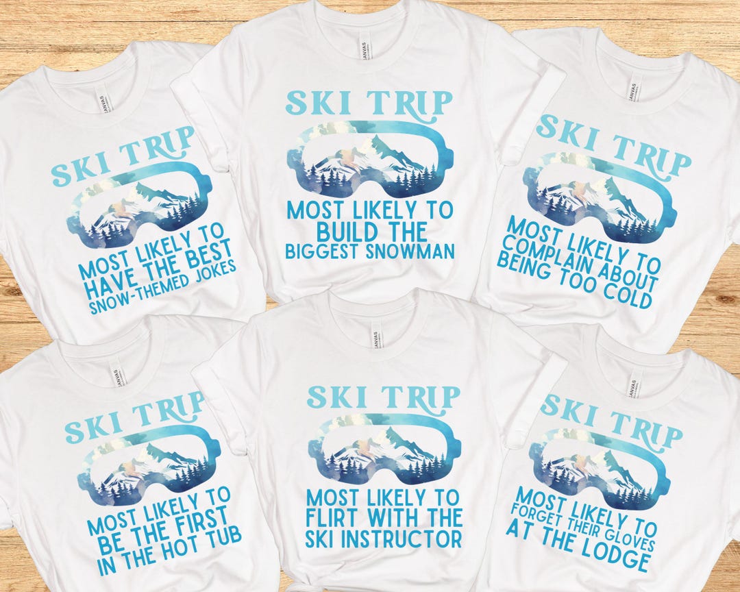 Custom Matching Family Vacation Shirts, Personalized Ski Trip Shirts ...