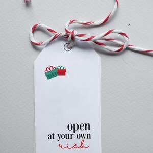 Funny Christmas Gift Tag Template | Holiday Gift Tag | Editable ...