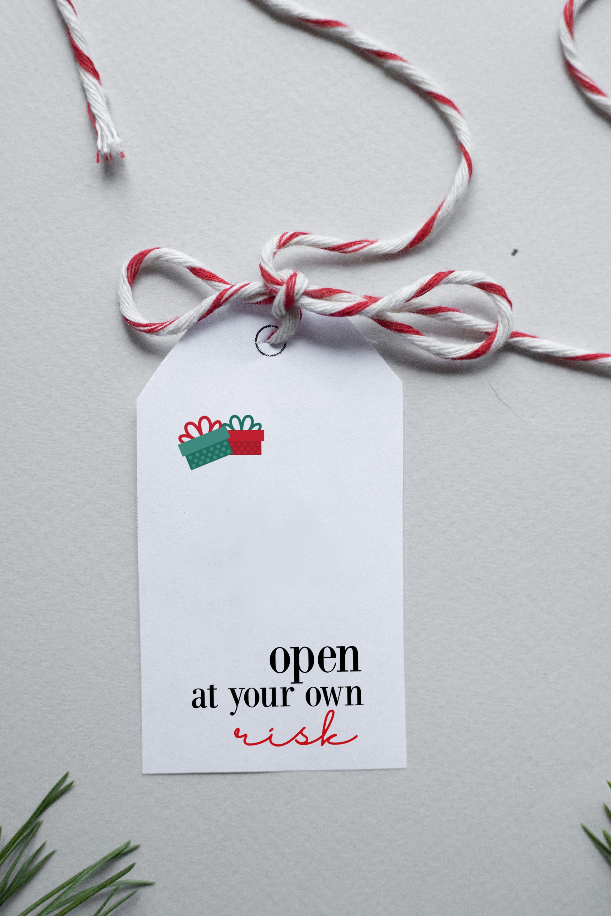 Funny Christmas Gift Tag Template | Holiday Gift Tag | Editable ...