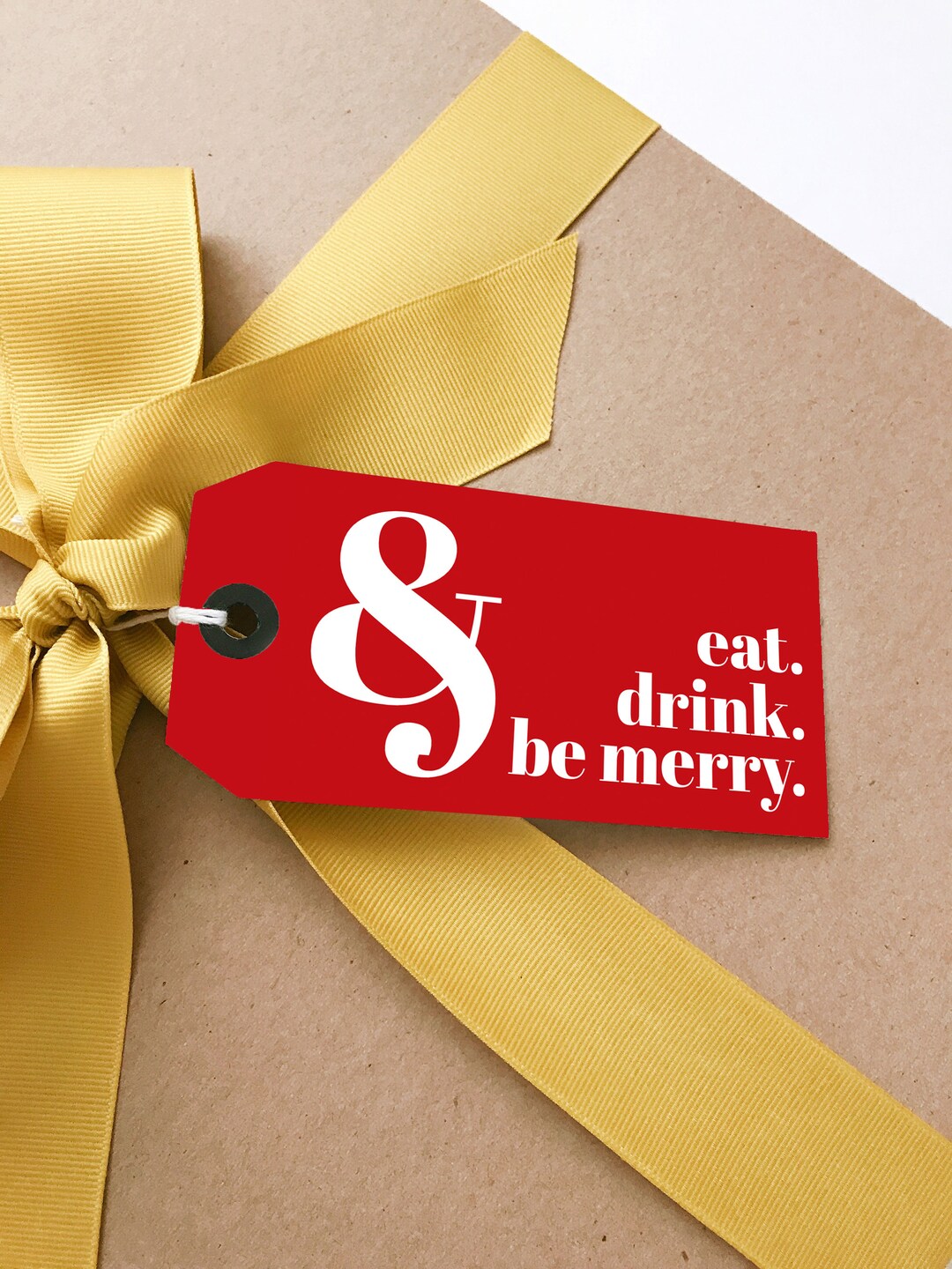 Happy Holidays Corporate Gift Tag Template | Edit & Print Fancy ...