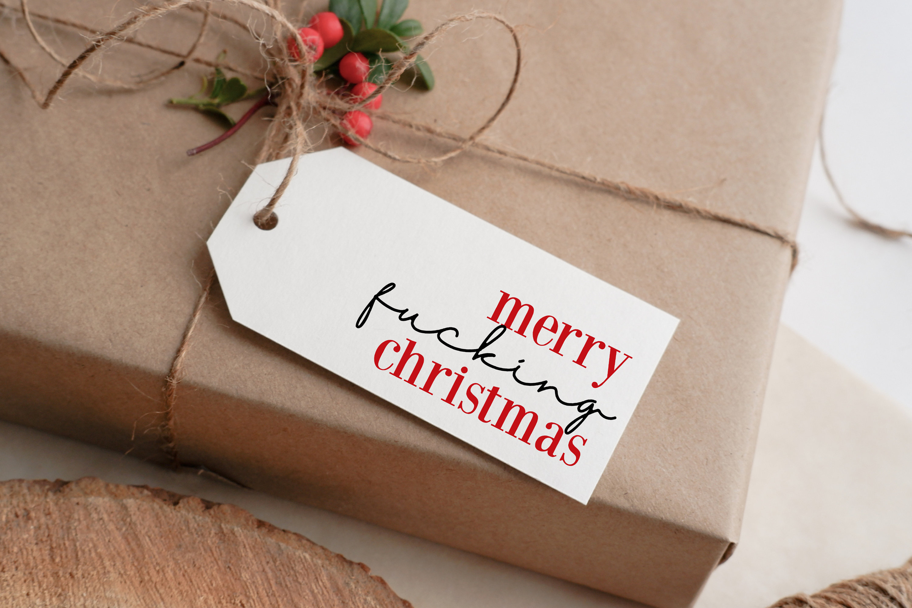 Funny Christmas Gift Tag Template | Holiday Gift Tag | Editable ...