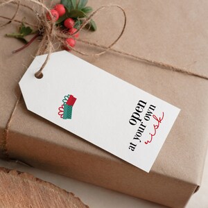 Funny Christmas Gift Tag Template | Holiday Gift Tag | Editable ...