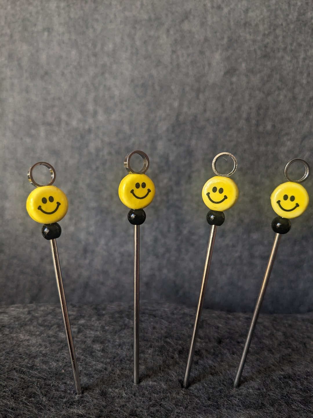 Smiley Face Cocktail Picks - Etsy