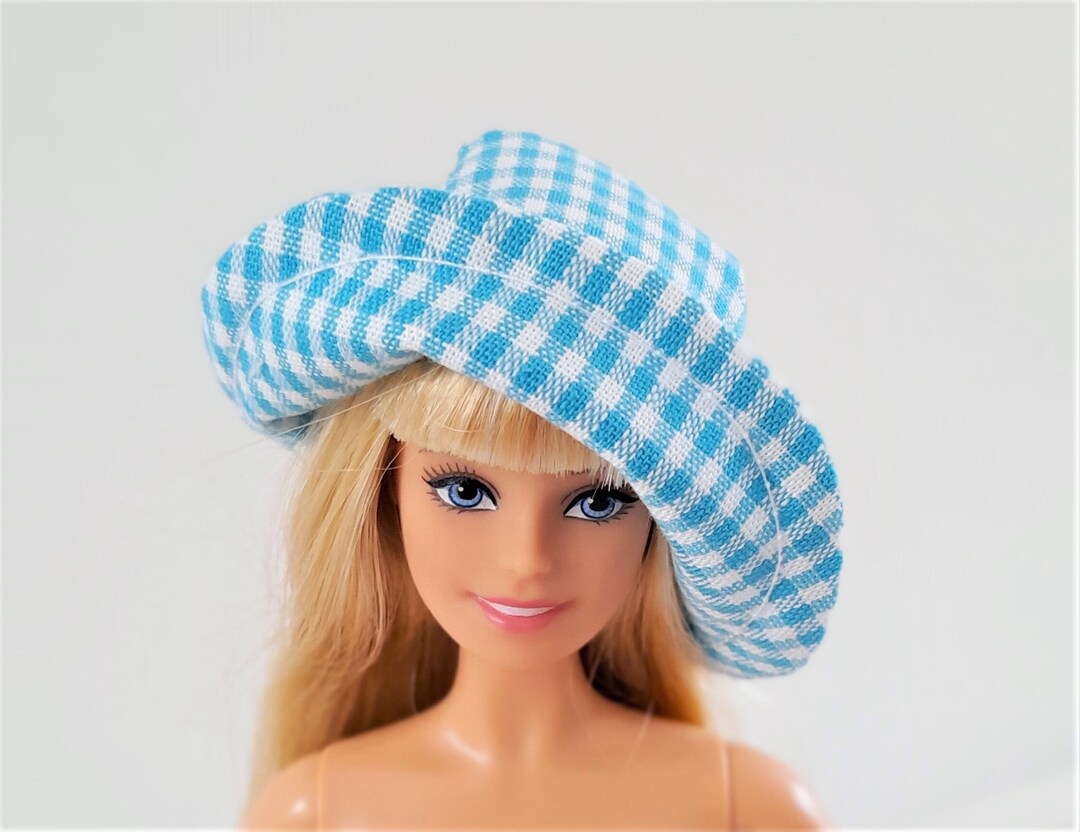 Gingham Hat for 1/6 Scale Doll Panama Doll Hat Doll - Etsy