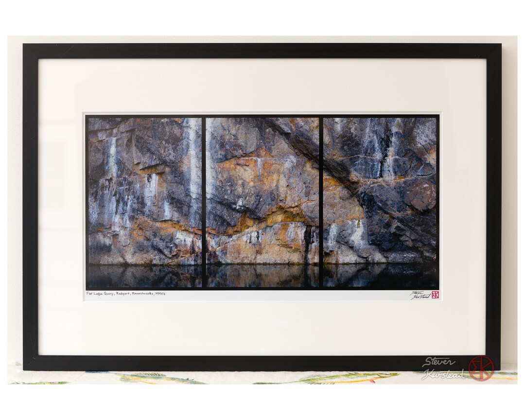 Framed Print for Sale: Flat Ledge Quarry Rockport - Etsy