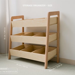 Complete Montessori Toy Organization Set: Storage Bookcase & Shelf With ...