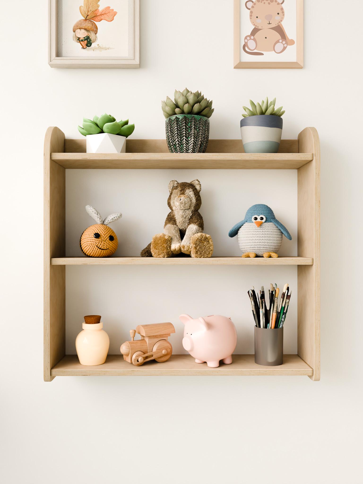 Modern Wall Shelf for Nursery and Toy Storage – Montessori Inspired - Etsy