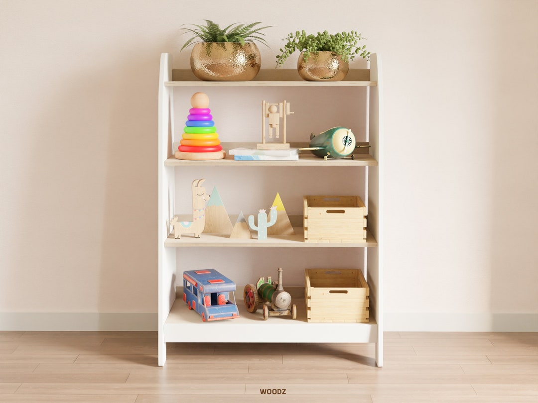 Large Montessori Bookcase, Nursery Storage, Toy Shelf for Baby Room - Etsy