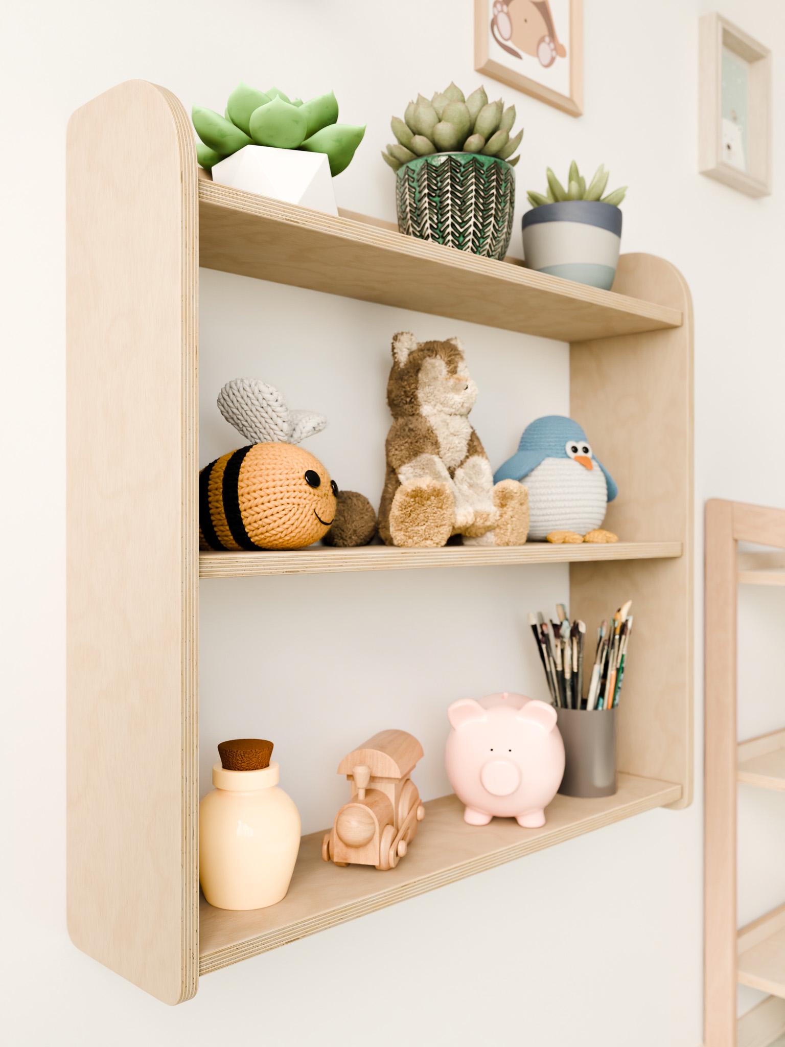 Modern Wall Shelf for Nursery and Toy Storage – Montessori Inspired - Etsy