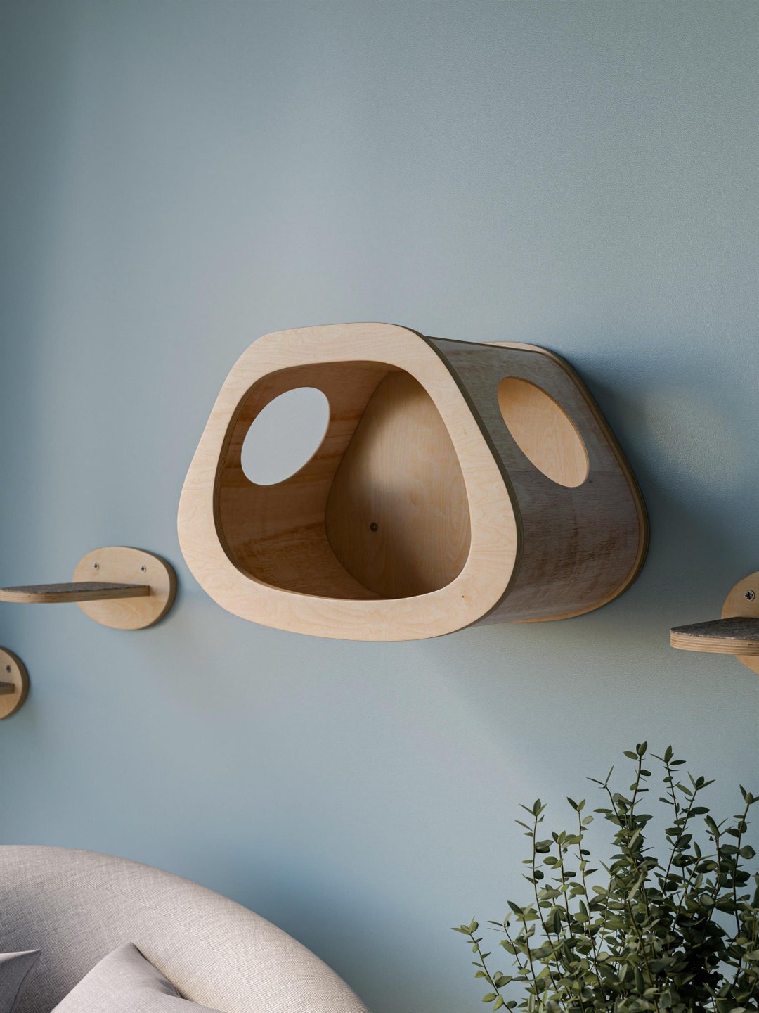 Modular Cat Wall Furniture - Stylish & Functional Trapezoid Perch in ...