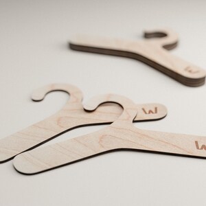 Personalized Wooden Hangers for Kids, Set of 6 or 12, Montessori ...