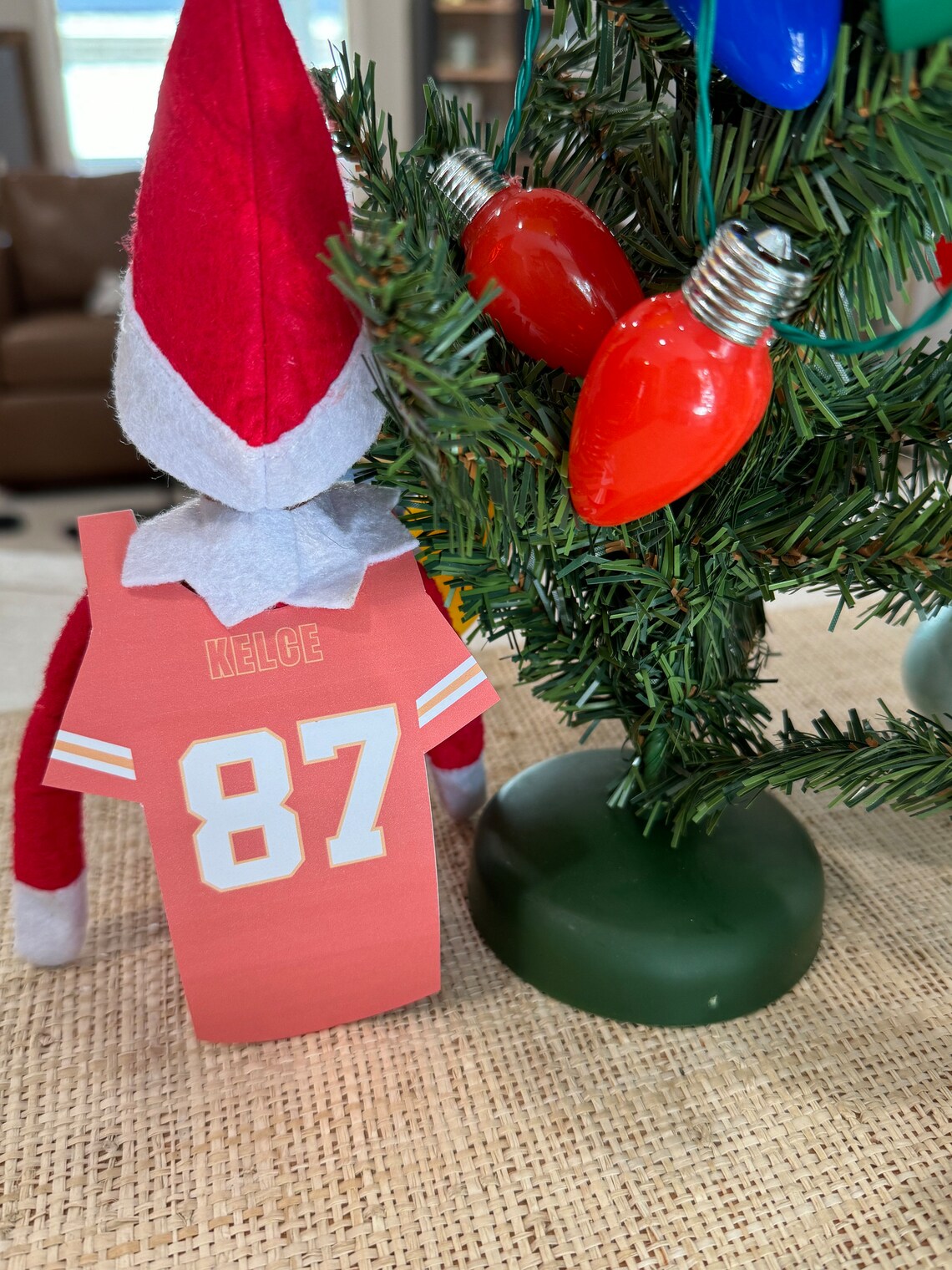Elf Kelce Football Jersey Instant Download Make Magic With Your Elf ...