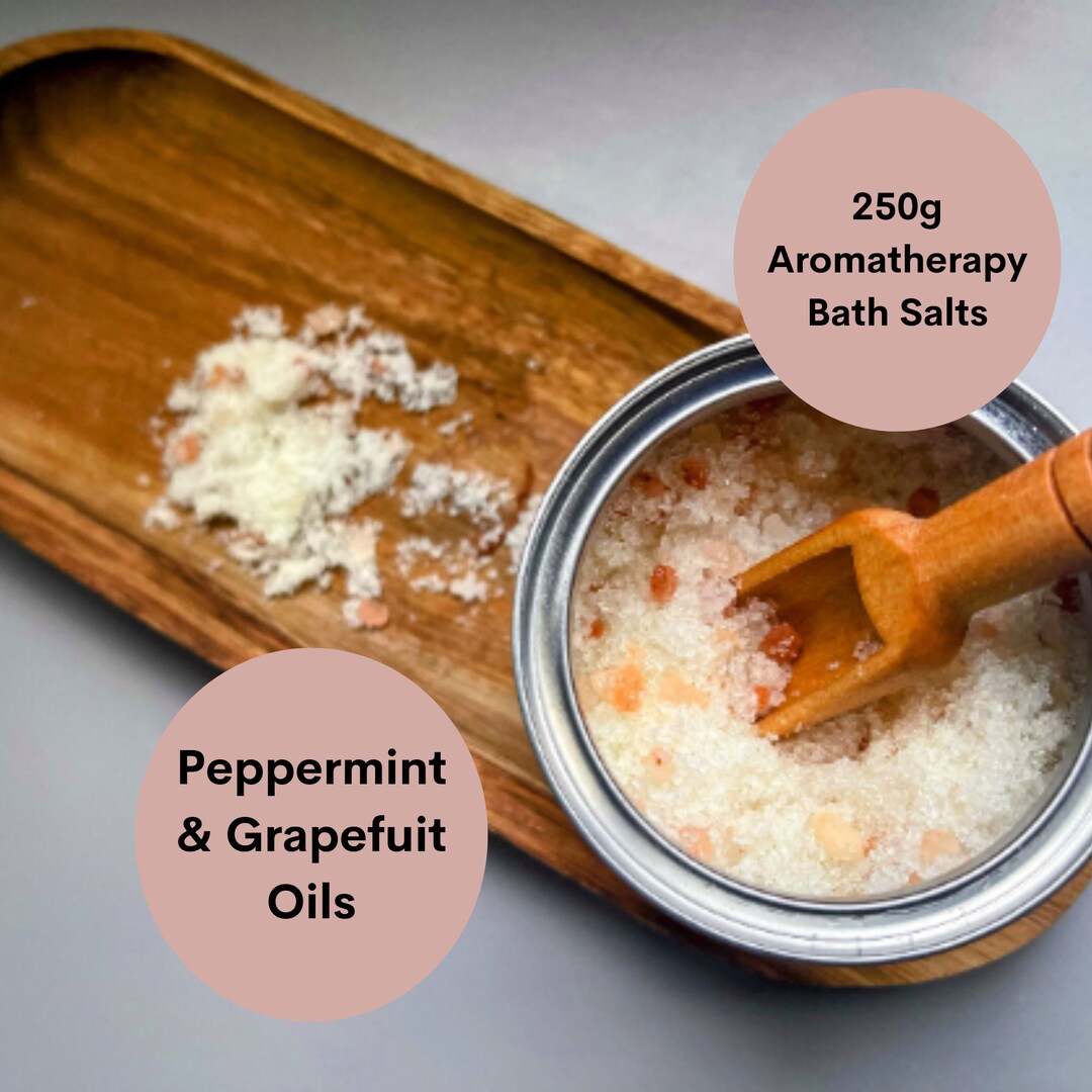 Peppermint and Grapefruit Tin of Bath Salts Muscular - Etsy