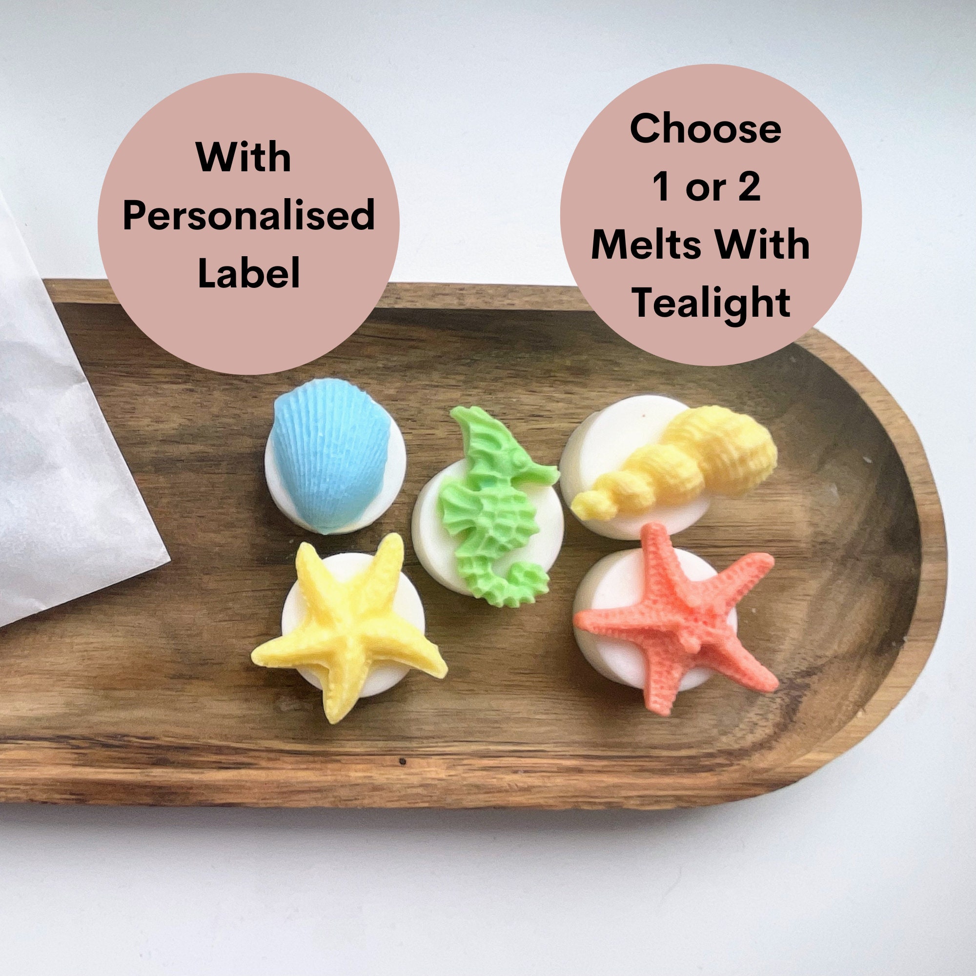 Beach Themed Wedding Wax Melt Favours, Under the Sea Ocean Themed ...