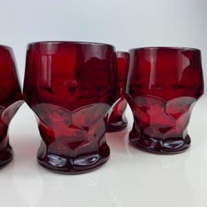 Set of 8 Vintage Viking Red Glass Cocktail Glasses: MCM Barware - Etsy